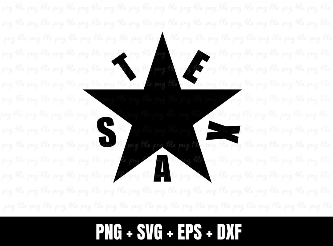Texas Star Map SVG Files United States of America Vector Files Texas ...