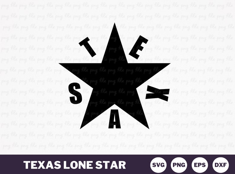 Texas Star Map SVG Files United States of America Vector - Etsy