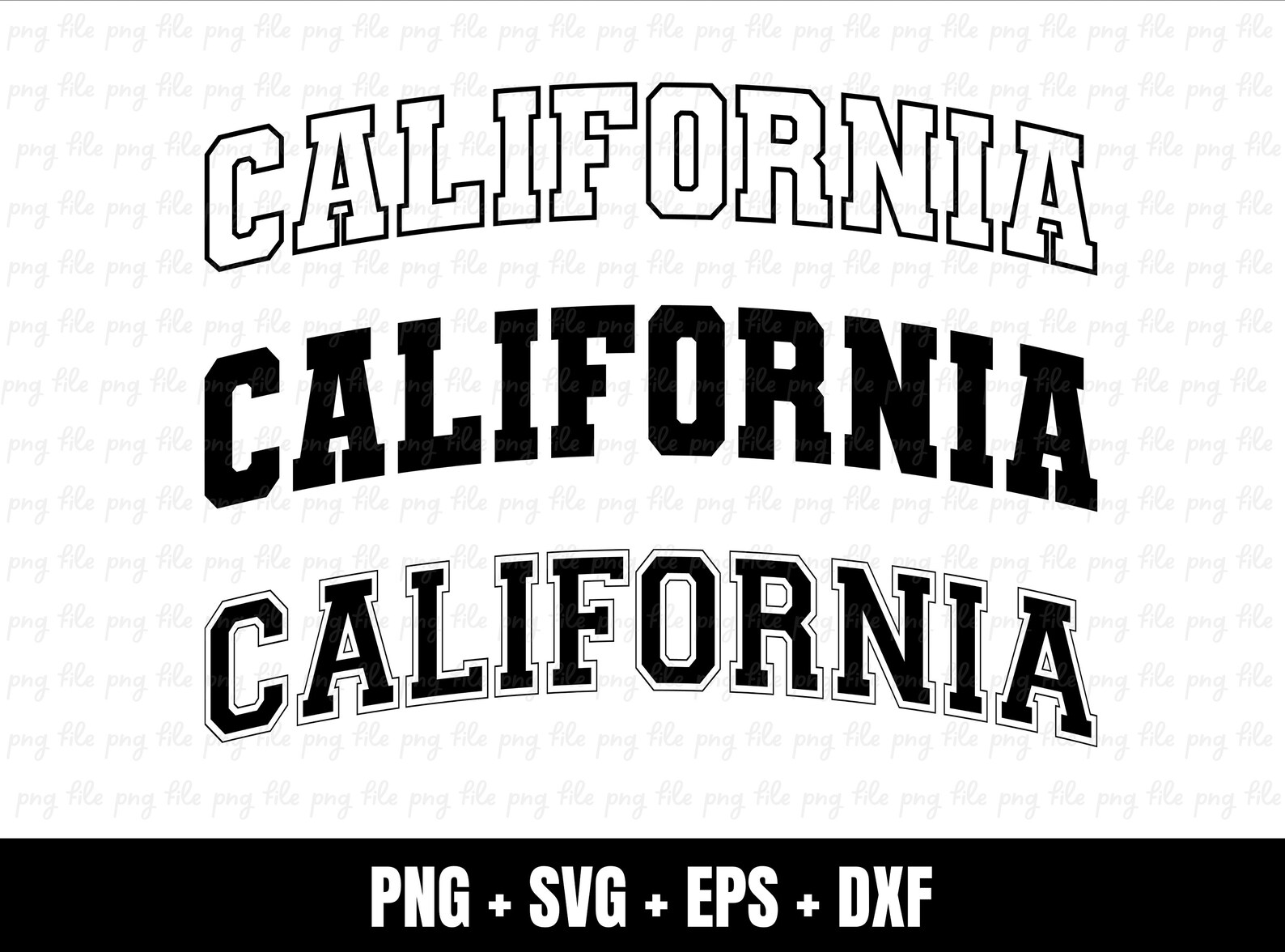 California Outline SVG 3 Bundle | California State Vector Files ...