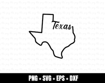 Texas Outline SVG/PNG/JPG Files Texas Cut Files United States of ...
