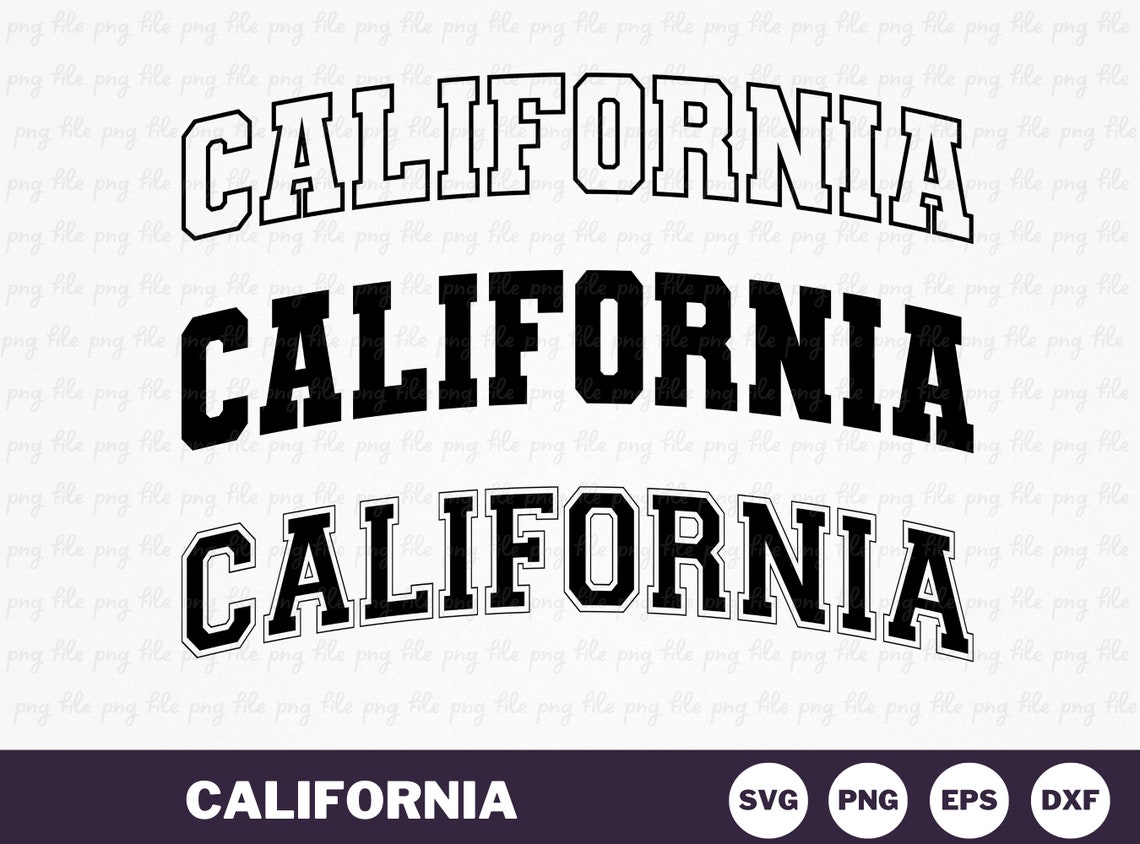 California Outline SVG 3 Bundle California State Vector Files ...