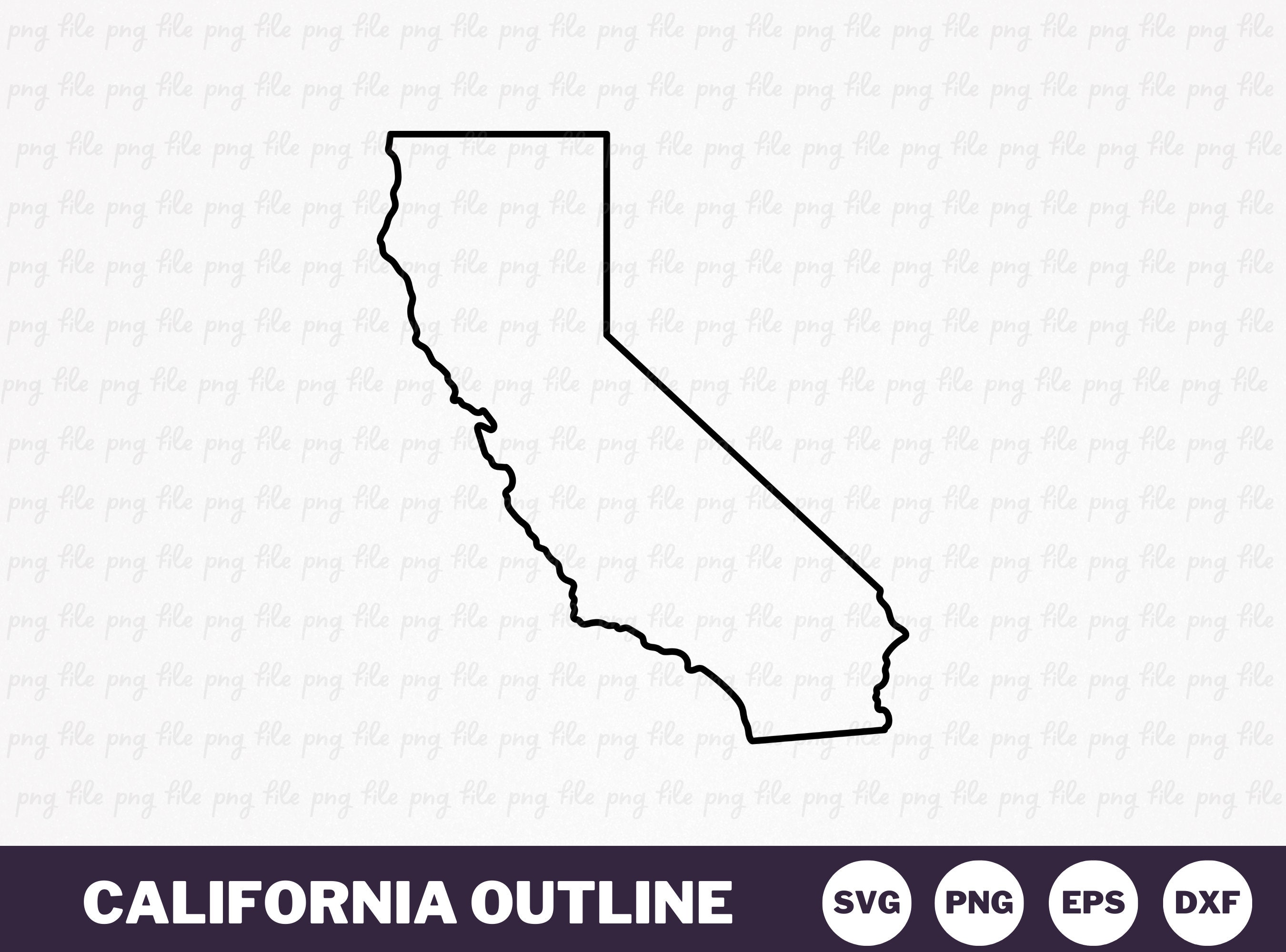 California Outline SVG California State Vector Files California PNG ...