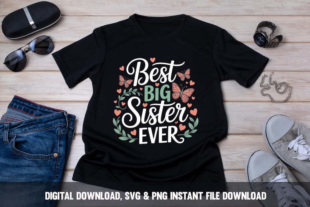 La mejor hermana mayor del mundo (PNG) Svg, anuncio de hermana mayor ...