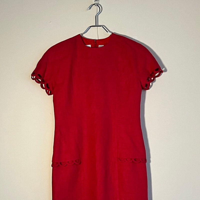Red Linen Dress - Etsy
