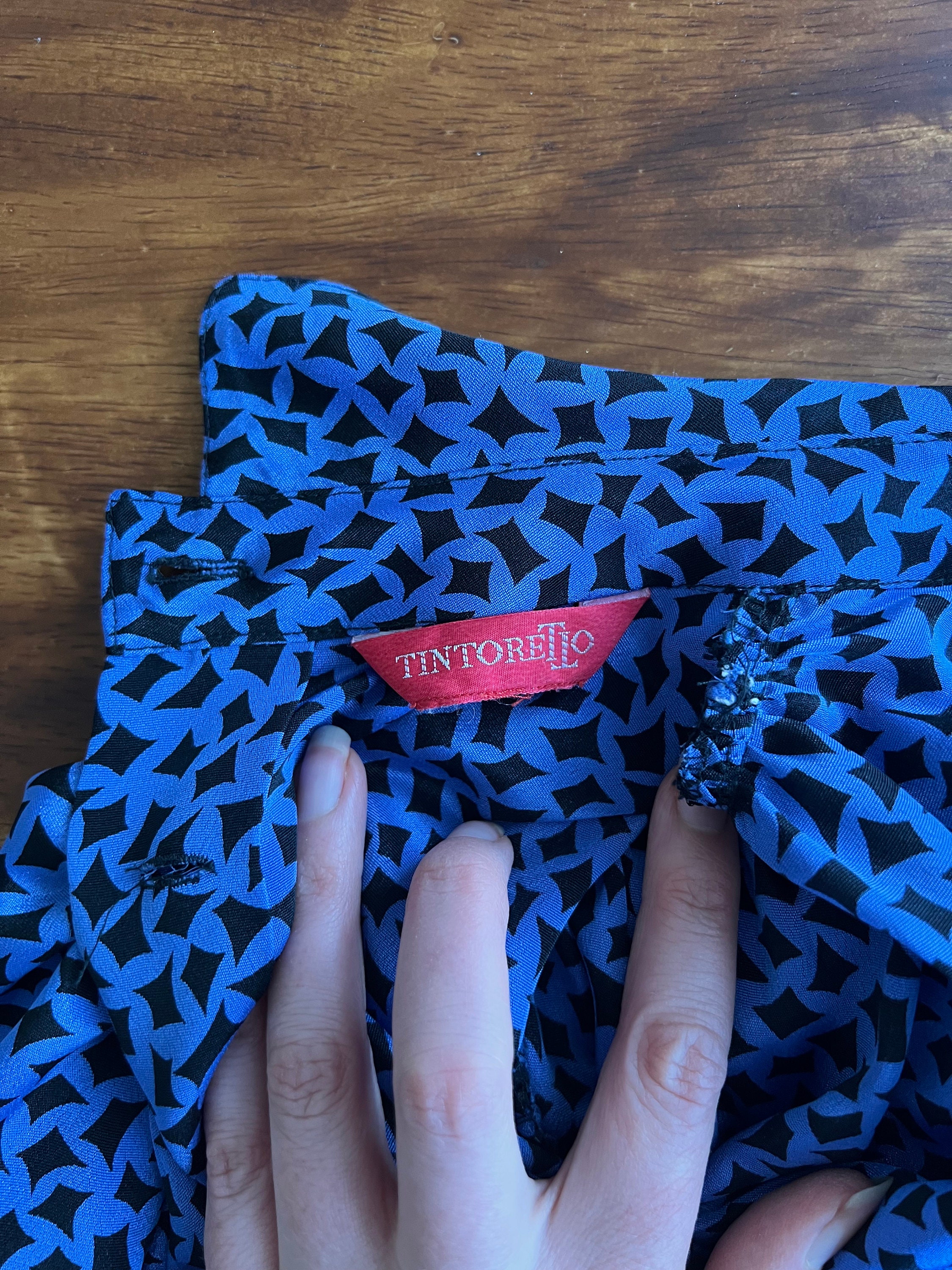 1980's Power Blouse | Periwinkle Button Back - Etsy