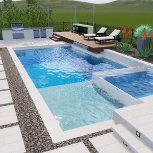 Kensington Pool and Spa | Pool and Spa Plans | Construction Plans ...