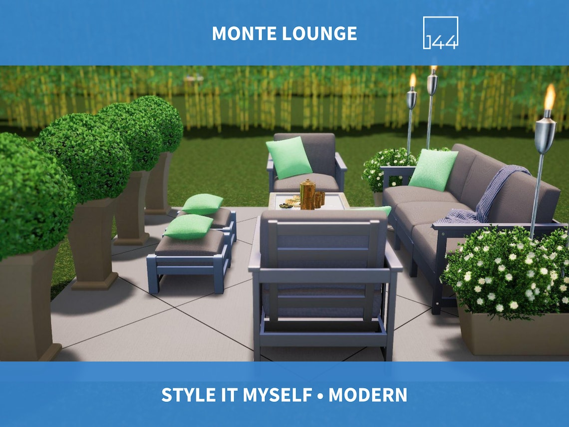 Monte Lounge DIY Backyard Design 3D Renderings Modern - Etsy