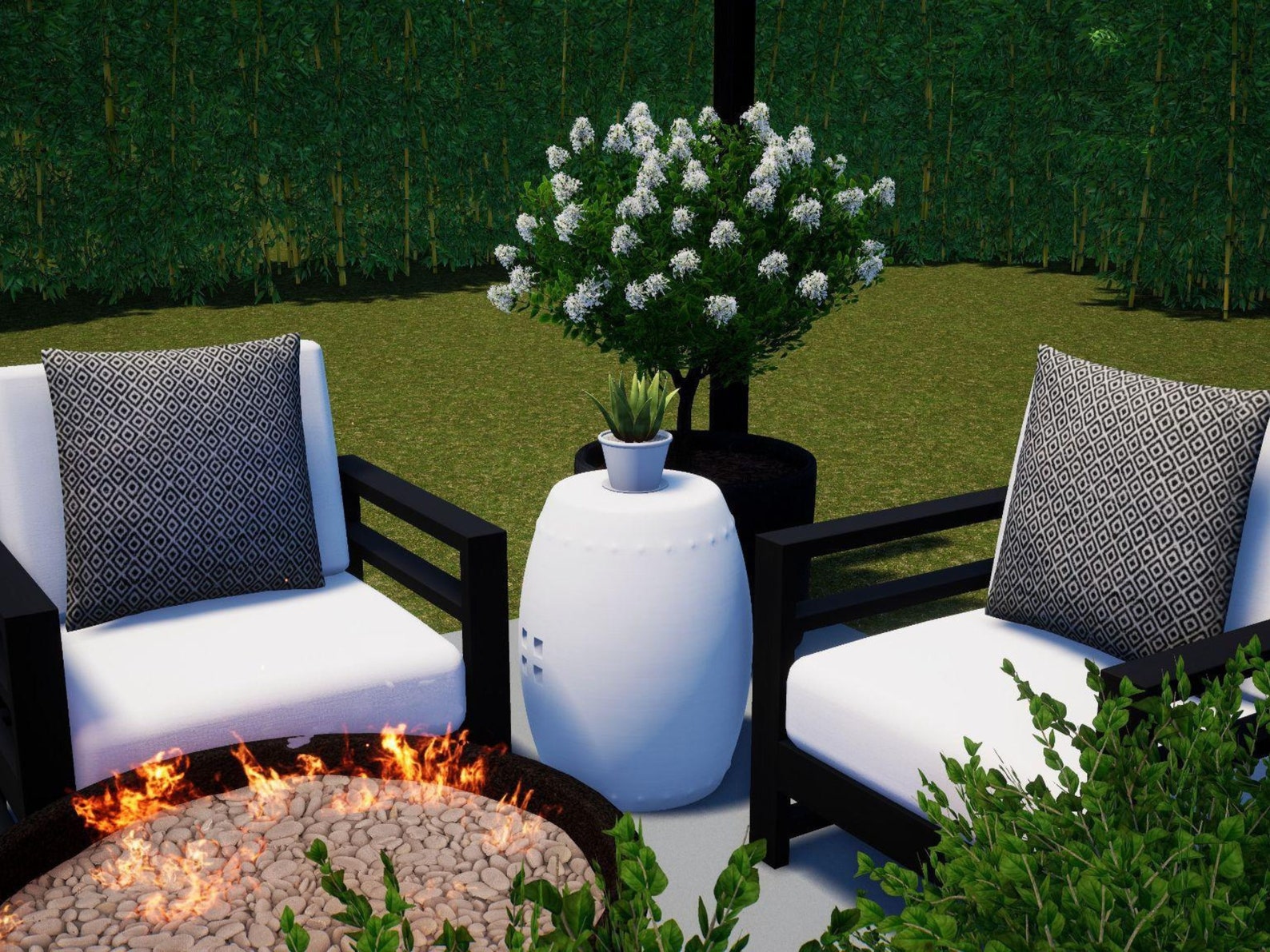 Forsyth Fire Patio DIY Backyard Design 3D Renderings - Etsy