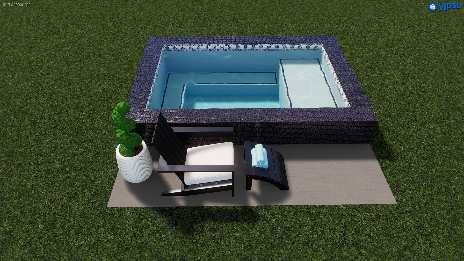 TEJON RAISED SPA | Pool and Spa Plans | Construction Plans | Swimming ...