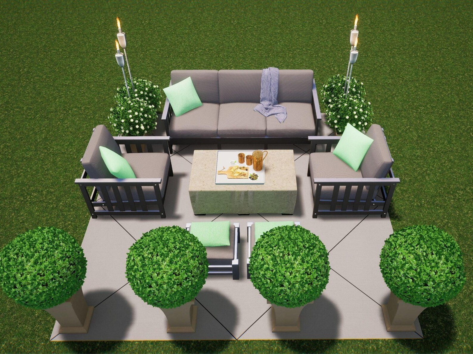 Monte Lounge DIY Backyard Design 3D Renderings Modern - Etsy