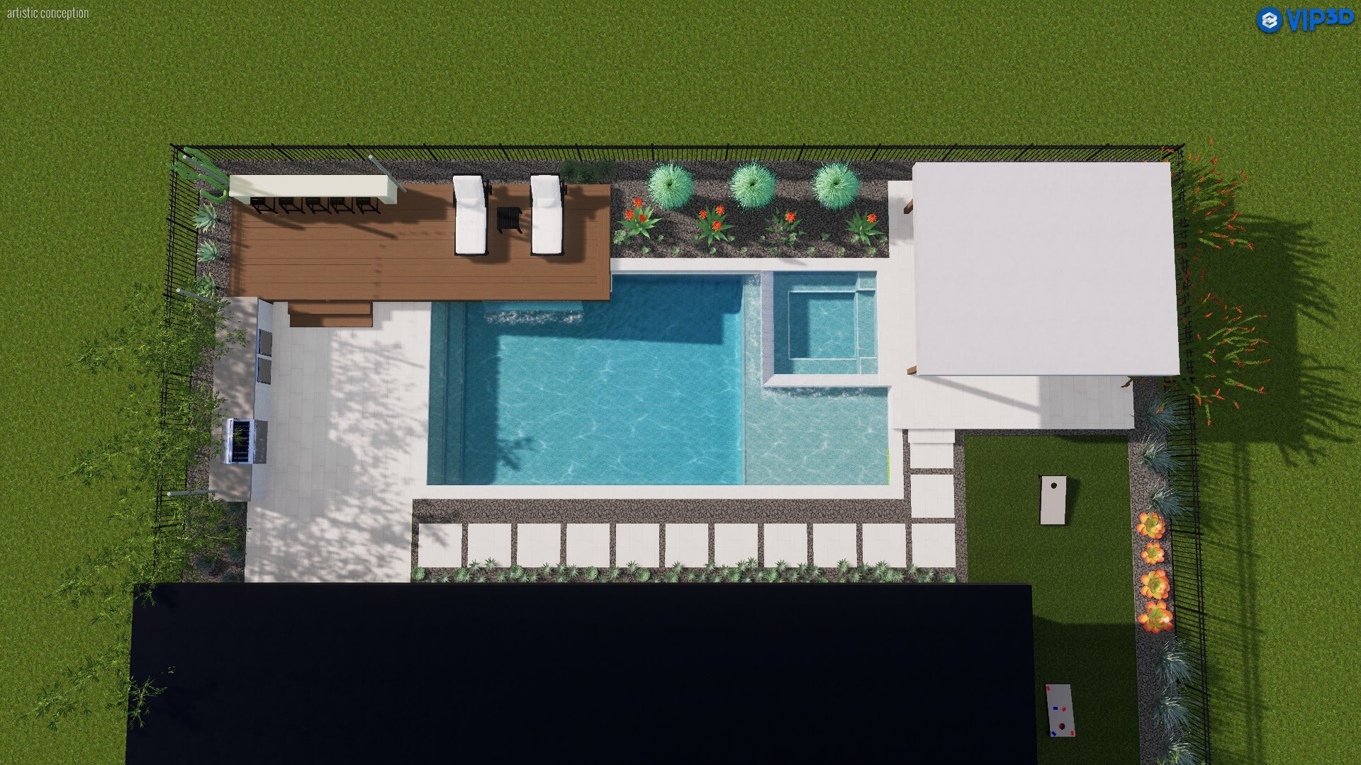 Kensington Pool and Spa | Pool and Spa Plans | Construction Plans ...