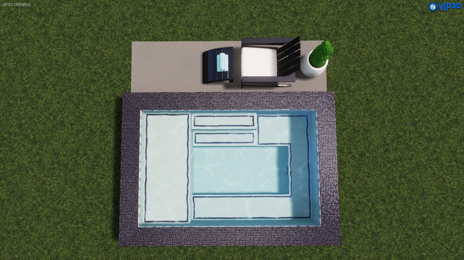 TEJON RAISED SPA | Pool and Spa Plans | Construction Plans | Swimming ...