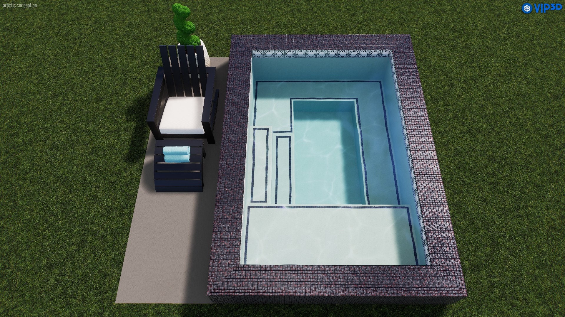 TEJON RAISED SPA | Pool and Spa Plans | Construction Plans | Swimming ...