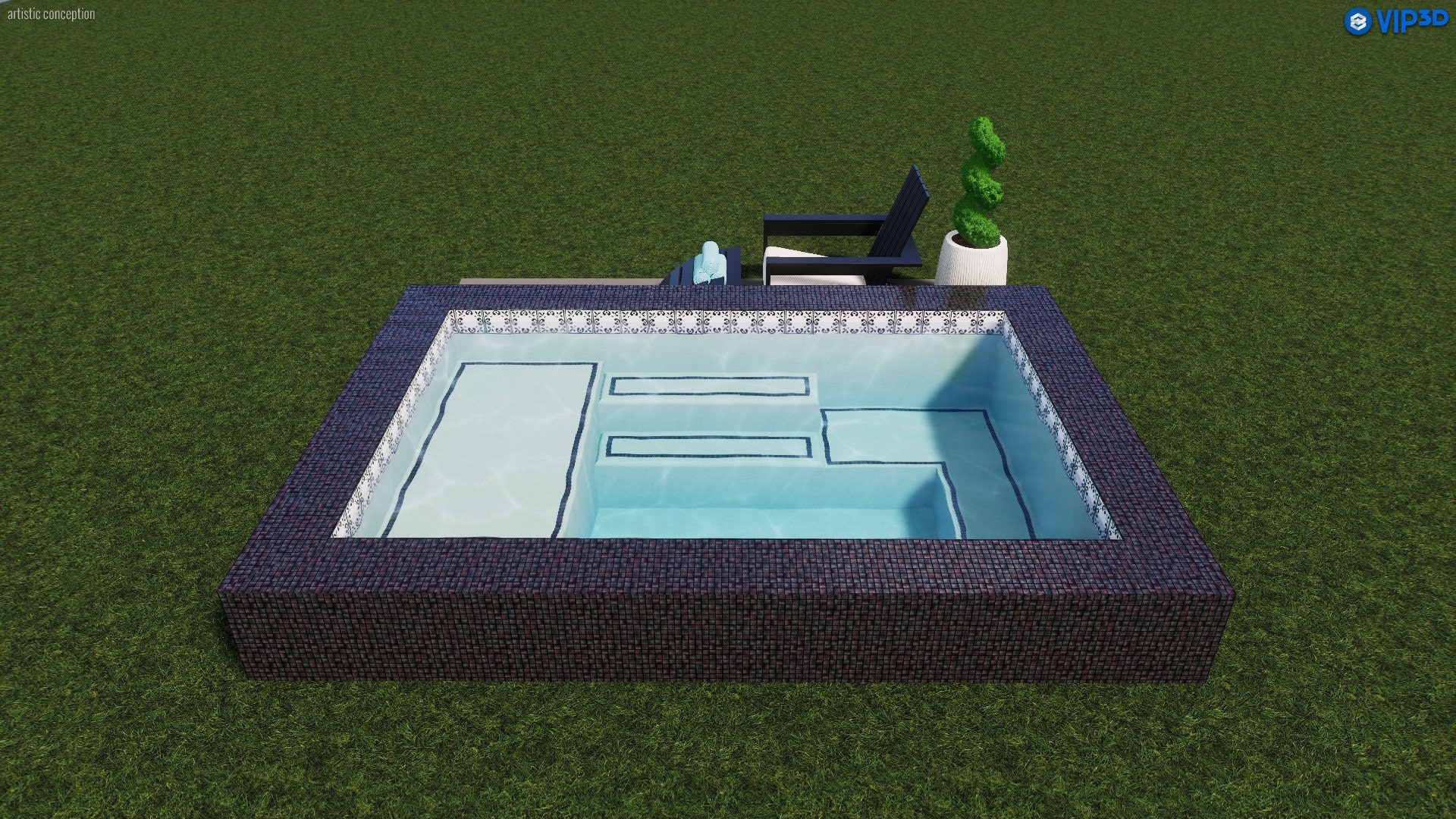 TEJON RAISED SPA | Pool and Spa Plans | Construction Plans | Swimming ...