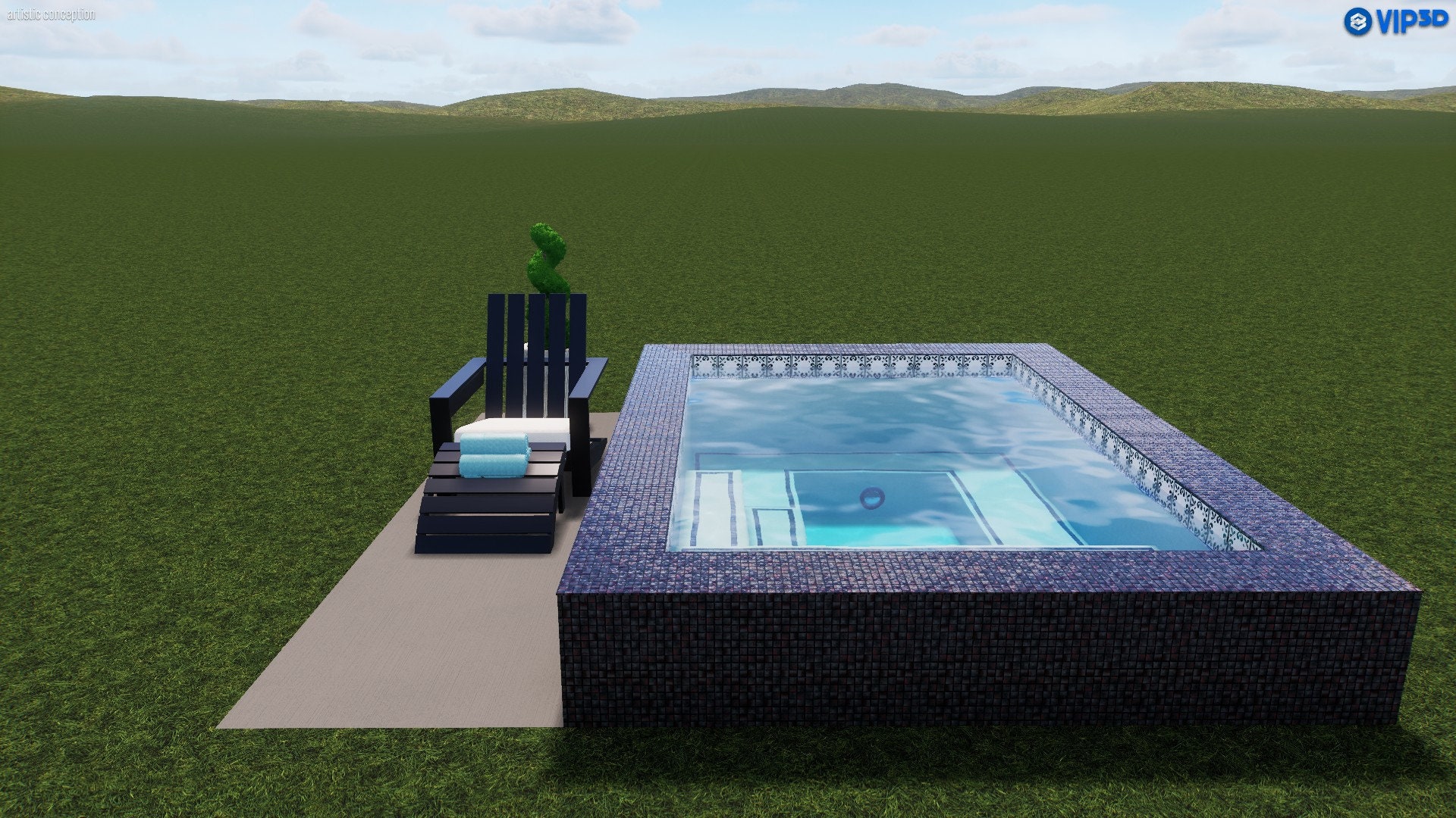 TEJON RAISED SPA | Pool and Spa Plans | Construction Plans | Swimming ...