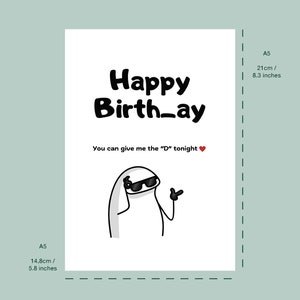 Happy Birthday - You Can Give Me the "d" Tonight - Print at Home Card ...