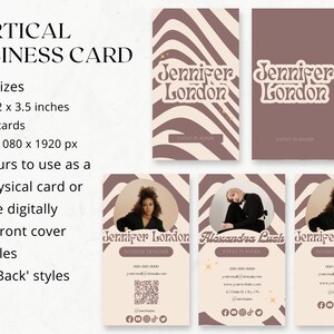 Retro Wave Business Card Digital Calling Card Business Card Template - Etsy