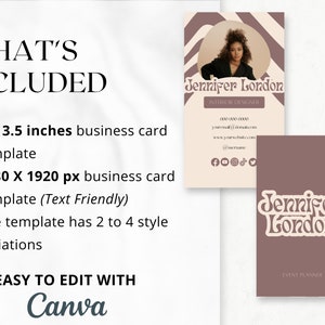 Retro Wave Business Card Digital Calling Card Business Card Template - Etsy