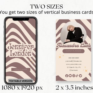 Retro Wave Business Card Digital Calling Card Business Card Template - Etsy