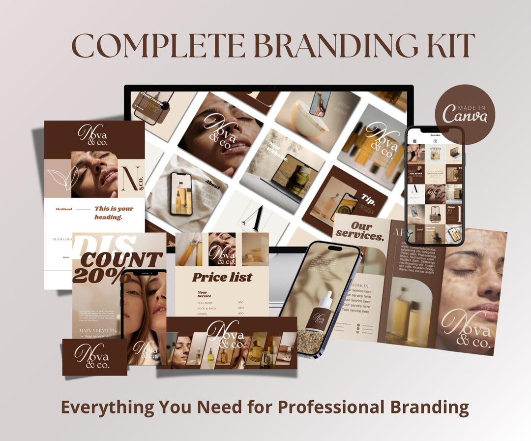 Full Branding Kit Template | Social Media Branding Bundle | Branding ...