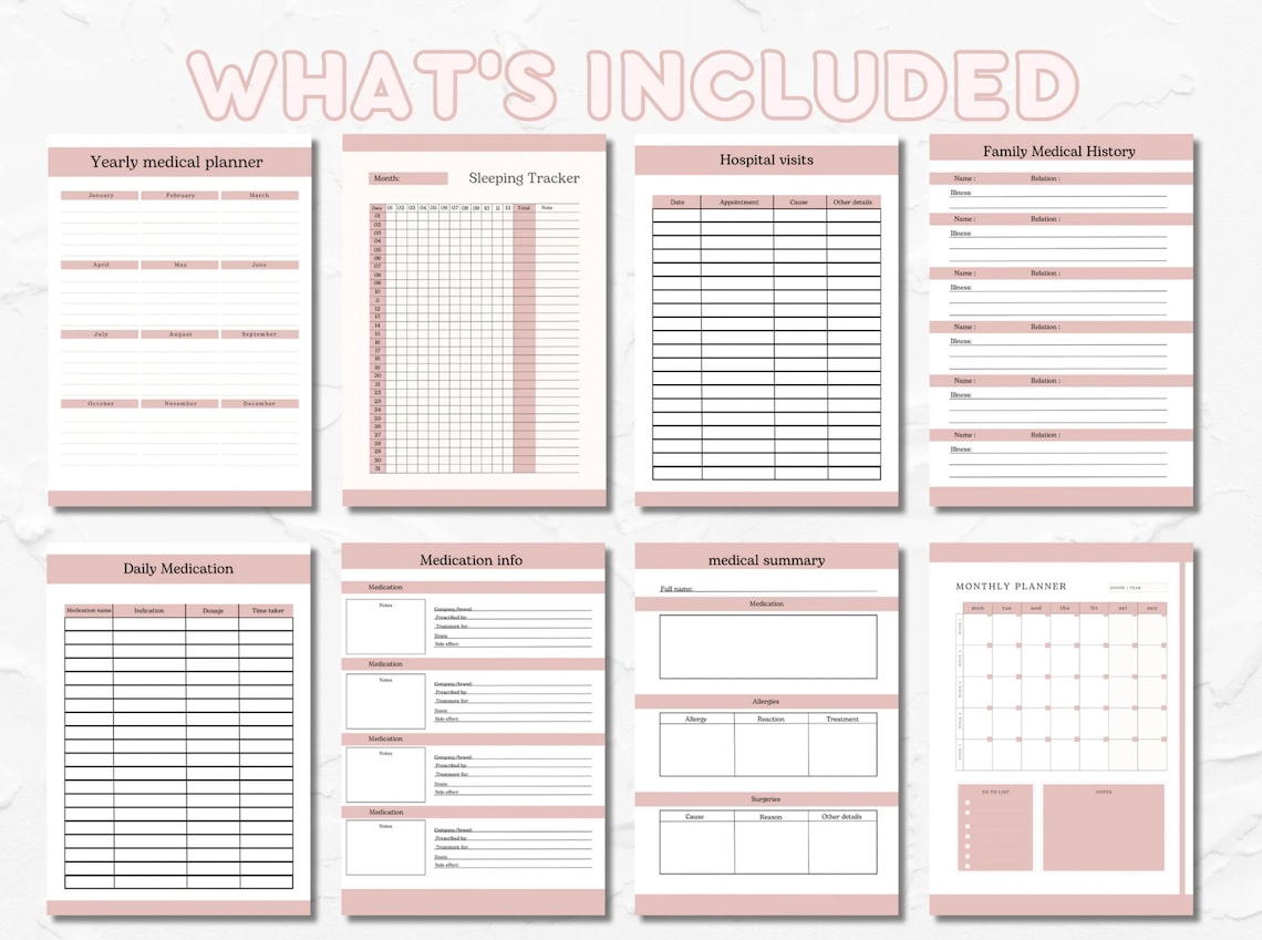 Medical Binder | Medical Tracker | Medical Journal | Health Tracker ...