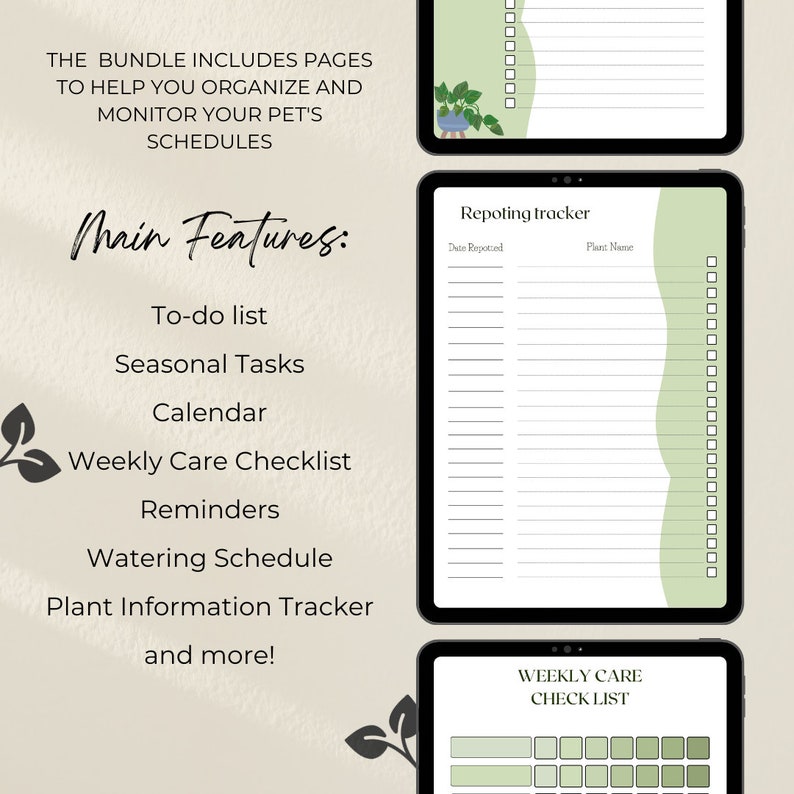 Plant Care Sheets | Plant Care Planner | Plant Care Guide | Plant Care ...