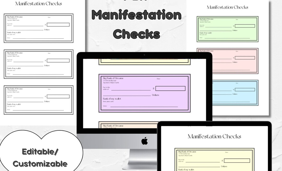 Manifestation Checks | Manifestation Cards | Manifestation Journal ...