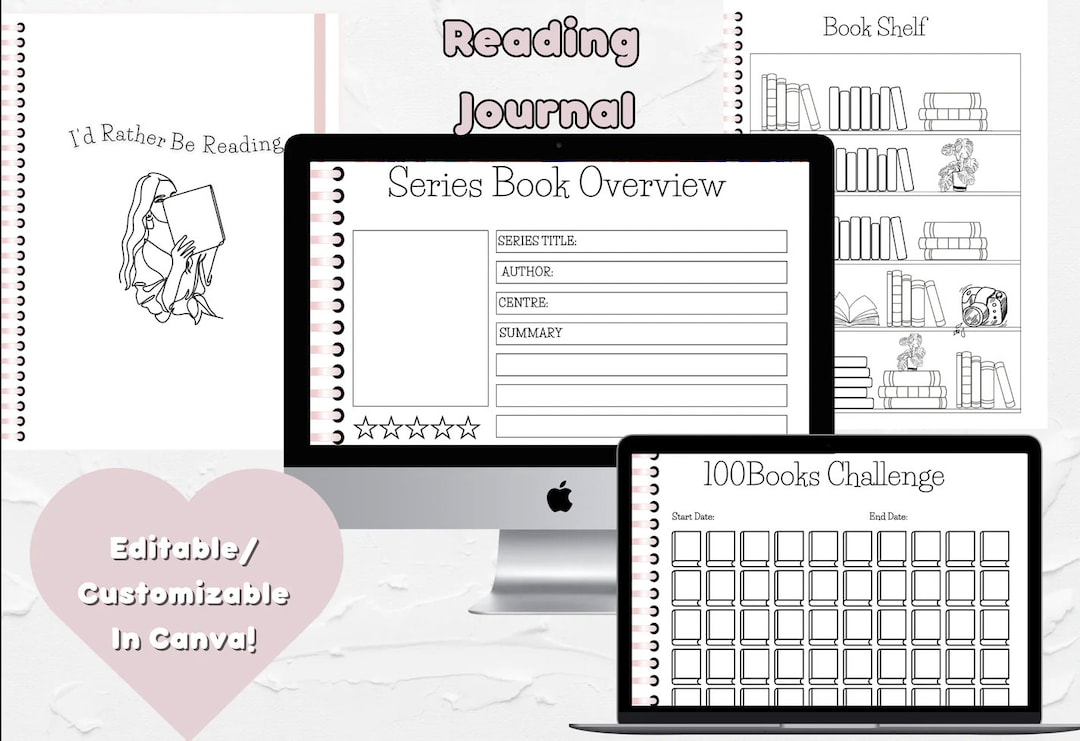 Reading Journal & Tracker | Reading Tracker | Reading Template | Book ...