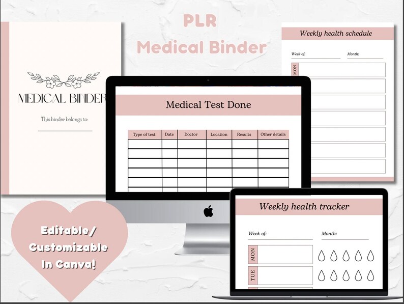 Medical Binder Medical Tracker Medical Journal Health - Etsy