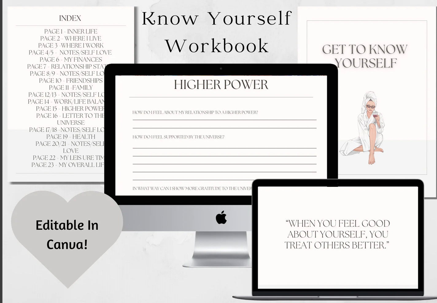 Get to Know Yourself Workbook Self-improvement Self-discovery Self ...