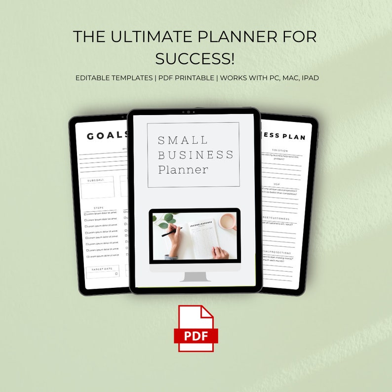 Small Business Planner Editable Canva Template Business Owner Store ...