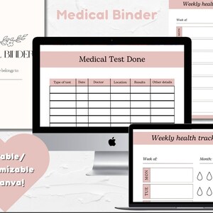 Medical Binder | Medical Tracker | Medical Journal | Health Tracker ...