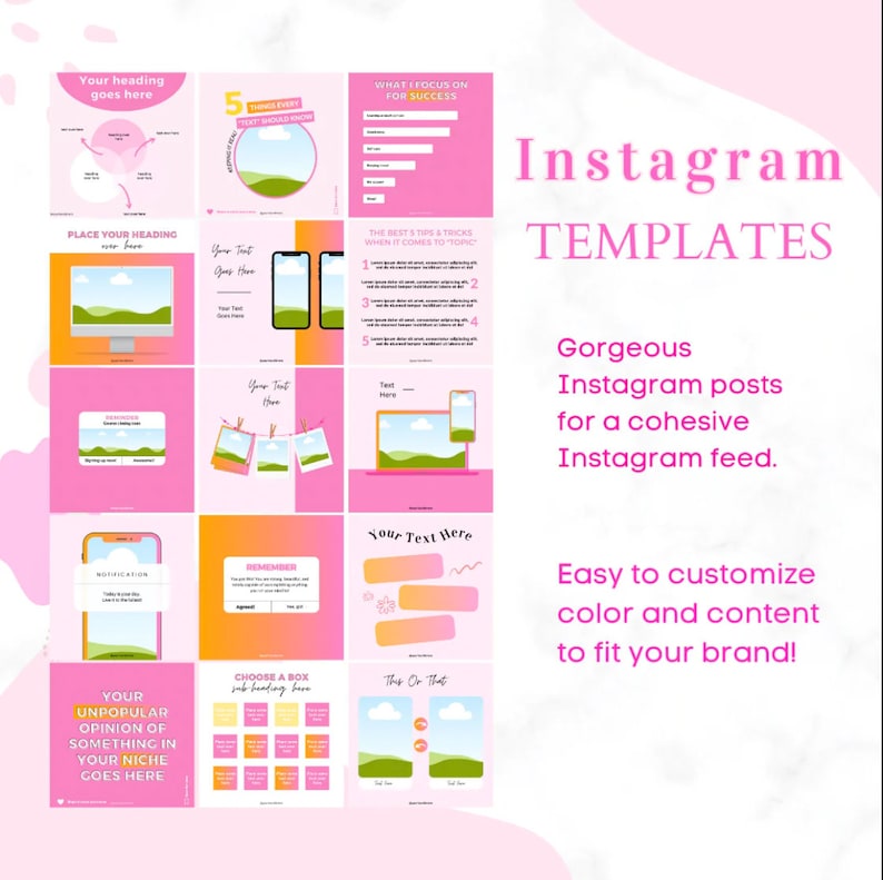 100 Editable Instagram Templates | Instagram Template | Instagram ...
