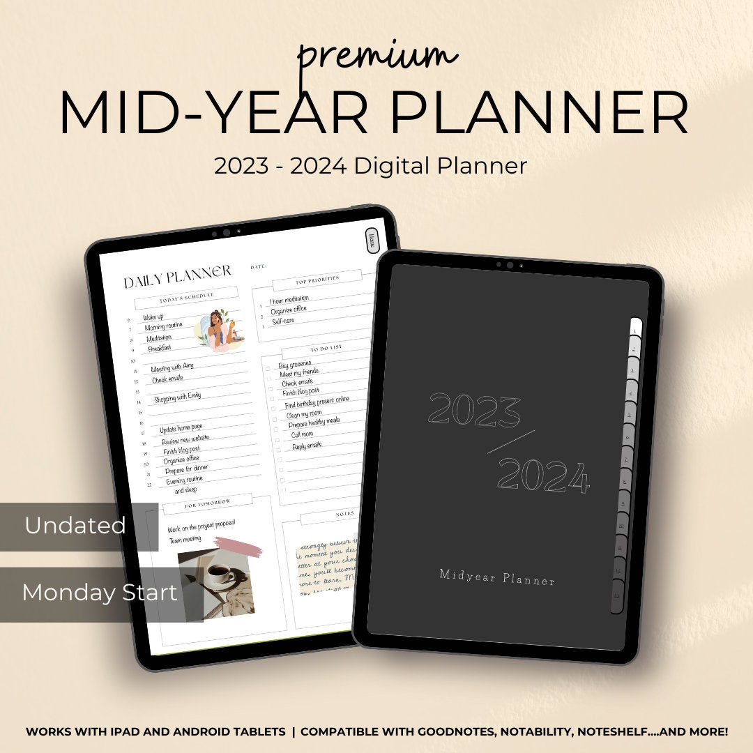 Midyear Planner | Midyear Journal | Yearly Planner | Yearly Journal ...
