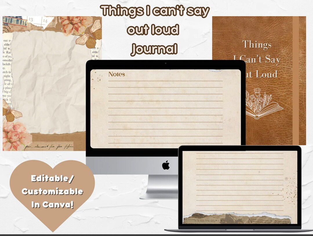 Things I Can't Say Out Loud Journal | Emotions Journal | Emotions ...