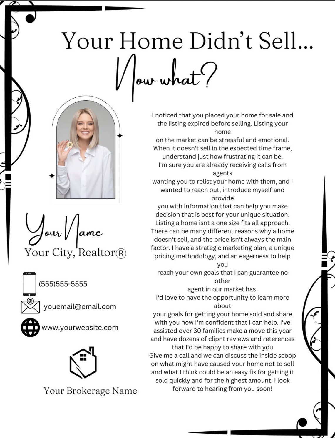 Real Estate Expired Flyer | Editable Canva Template | Real Estate ...