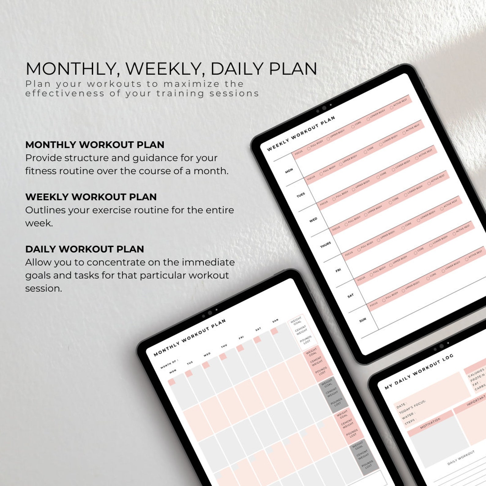 Ultimate Workout Planner Detailed Workout Planner Workout Schedule ...