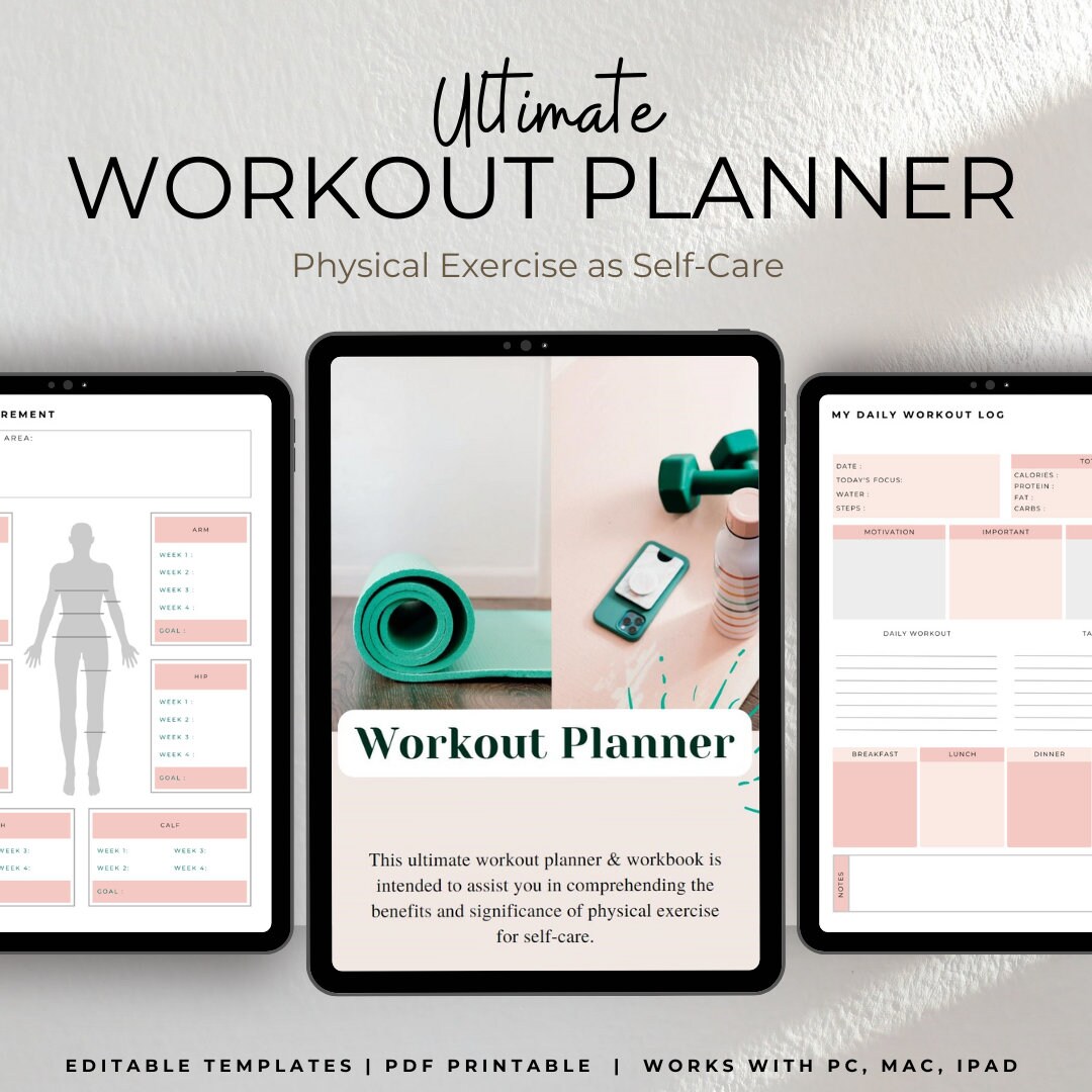 Ultimate Workout Planner | Detailed Workout Planner | Workout Schedule ...
