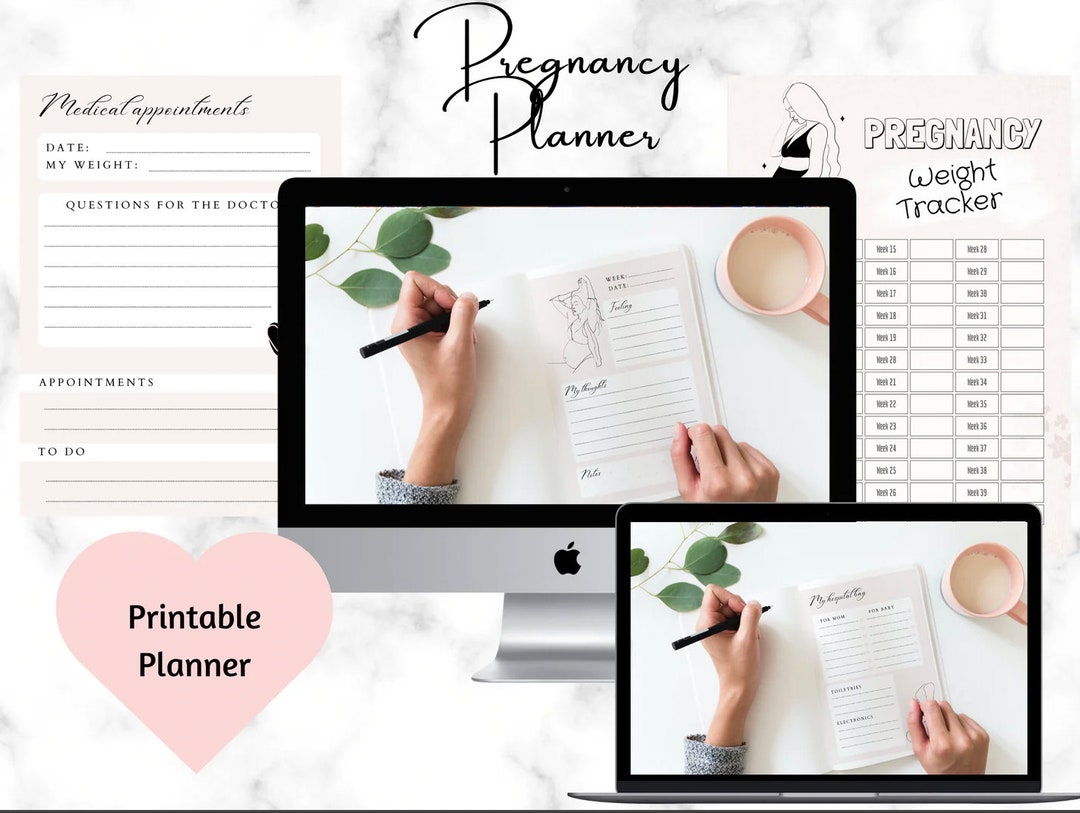 Printable Pregnancy Planner | Digital Pregnancy Journal | Baby Bump ...
