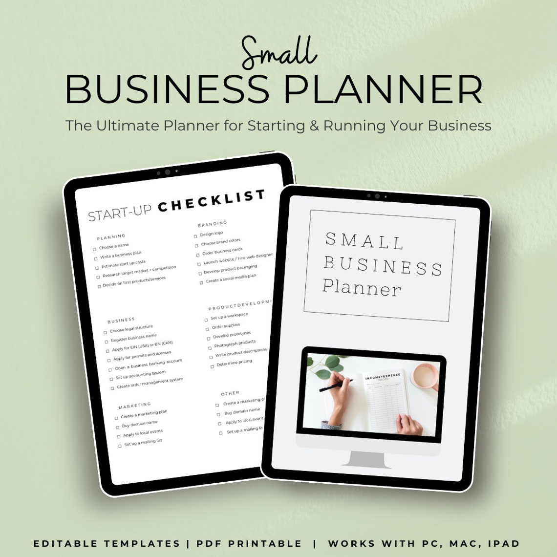 Small Business Planner Editable Canva Template Business Owner Store ...