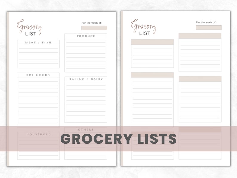Weekly Meal Plan Template, Printable or Digital Meal Planner, Plus ...