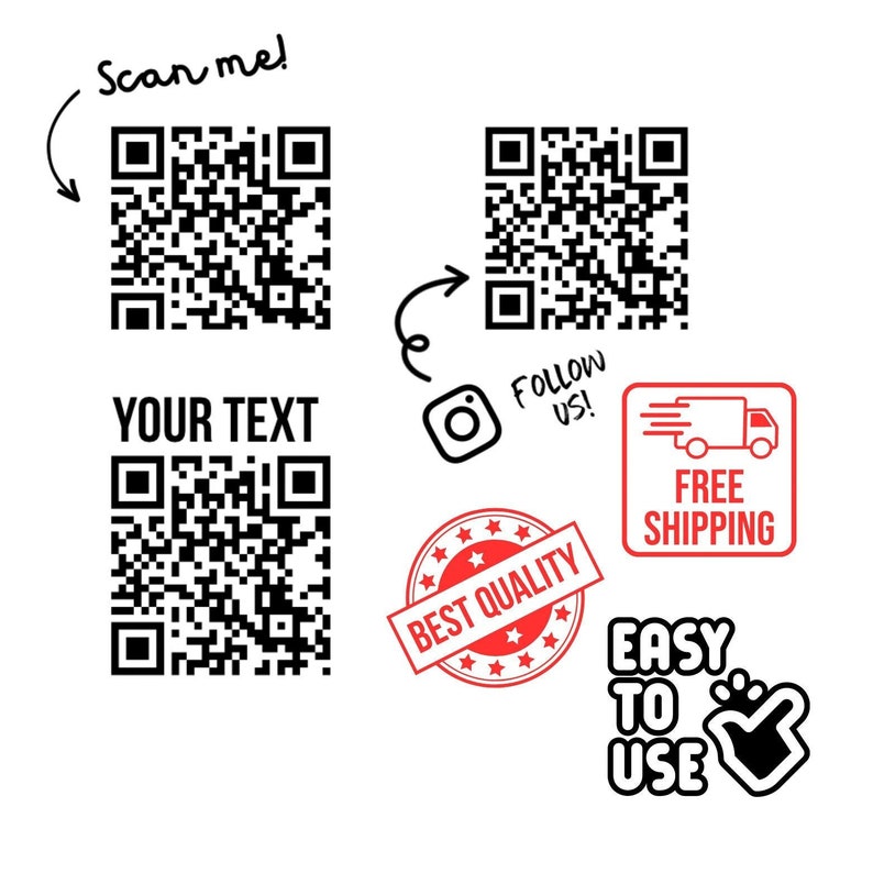 Custom QR Code Vinyl Decal for Storefront Business Car - Etsy