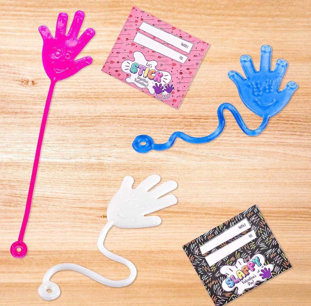 Sticky Slap Hands Valentines Card and Gift, Classroom Valentines - Etsy