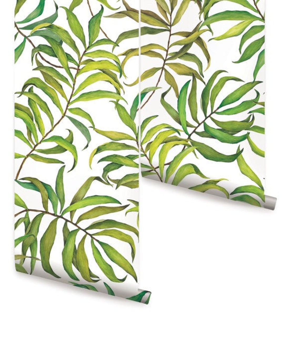 Large Tropical Leaves Wallpaper - Etsy