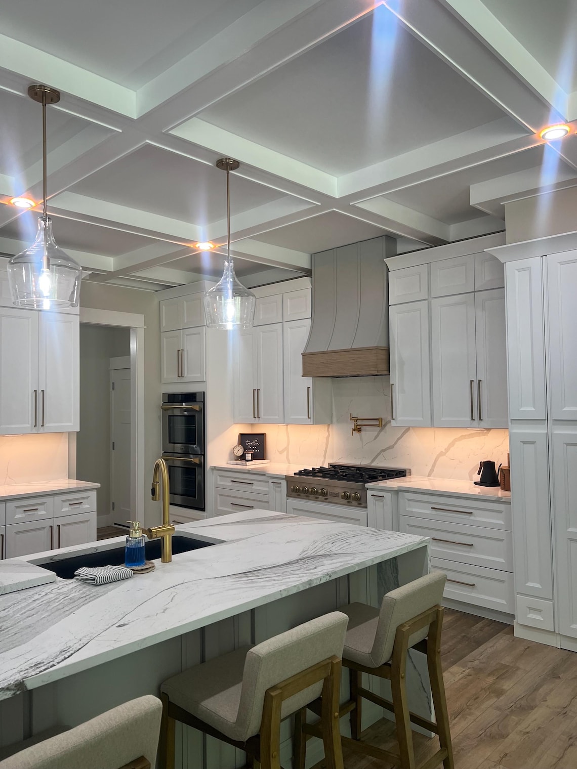 Custom Sloped Wood Kitchen Range Hood - Etsy