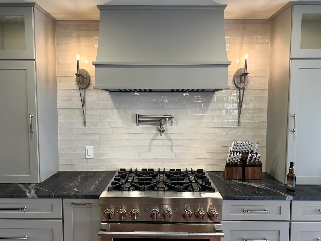 Custom Sloped Wood Kitchen Range Hood - Etsy