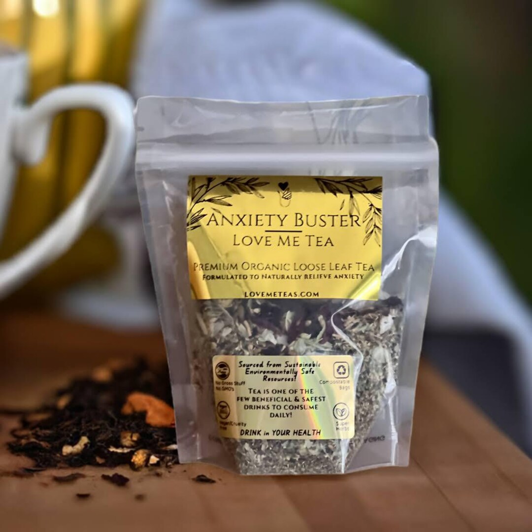Anxiety Buster Premium Organic Love Me Tea - Elevate to a Calmer Space ...