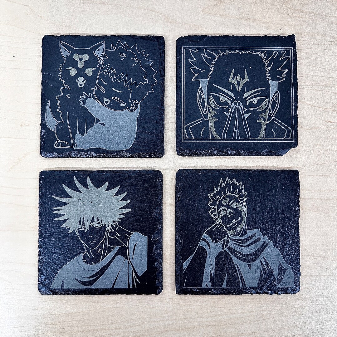 JJK Inspired Slate Coasters Gift for Him Gift for Her Housewarming Gift ...