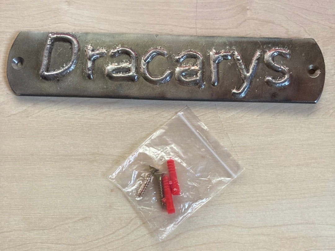 Custom Welded Name Plates - Mild Steel - Etsy UK