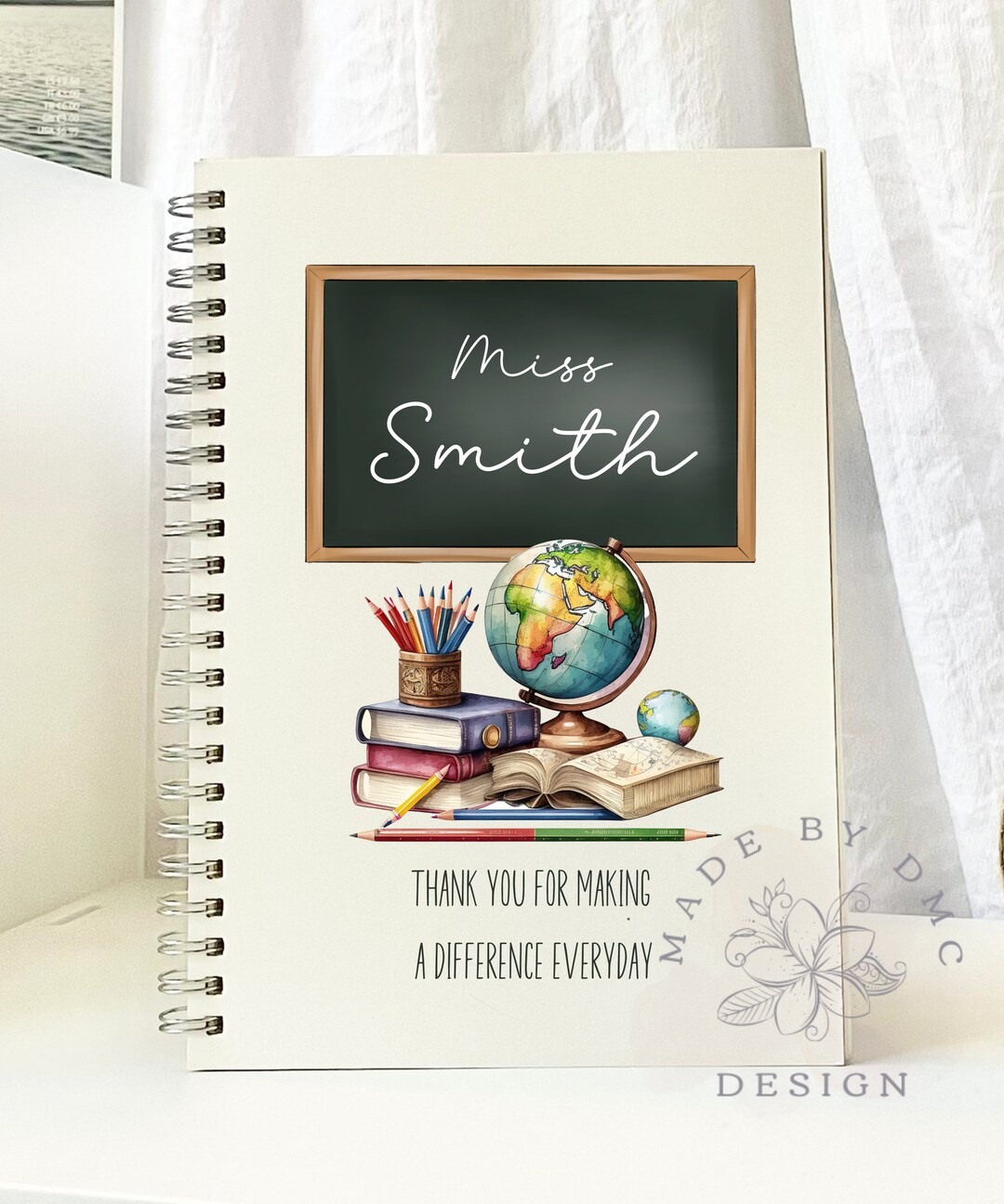 Teacher Note Book Gift, Classroom Assistant Watercolour PNG ...